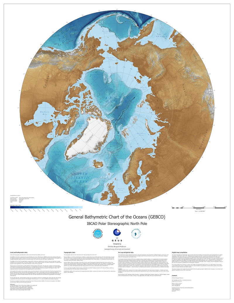 The General Batymetric Chart of the Oceans (2019) Polar Stereographic